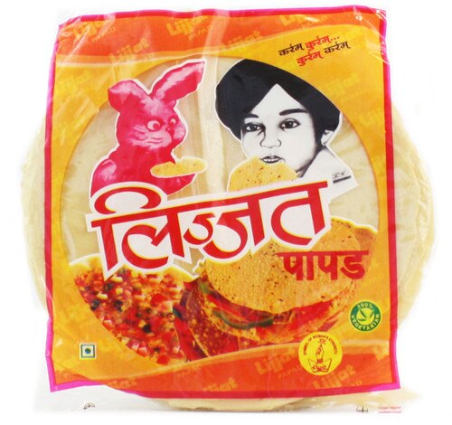 Papaddum (LARGE) Plain - Lijjat - 200g